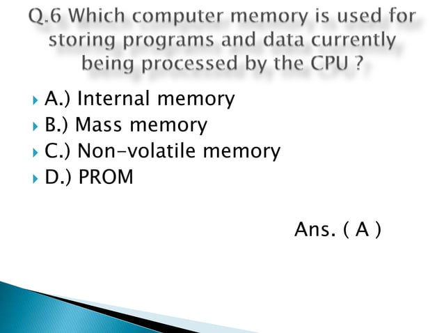 Computer general questions | PPT