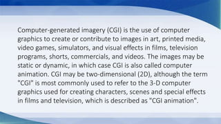 computer generated images.pptx | Computer Animation | Computer Software ...
