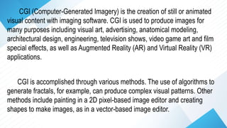 computer generated images.pptx | Computer Animation | Computer Software ...