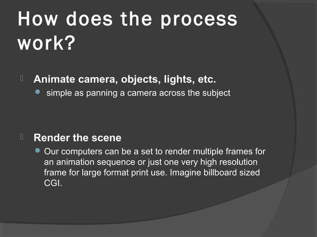 Computer generated imaginary | PPT