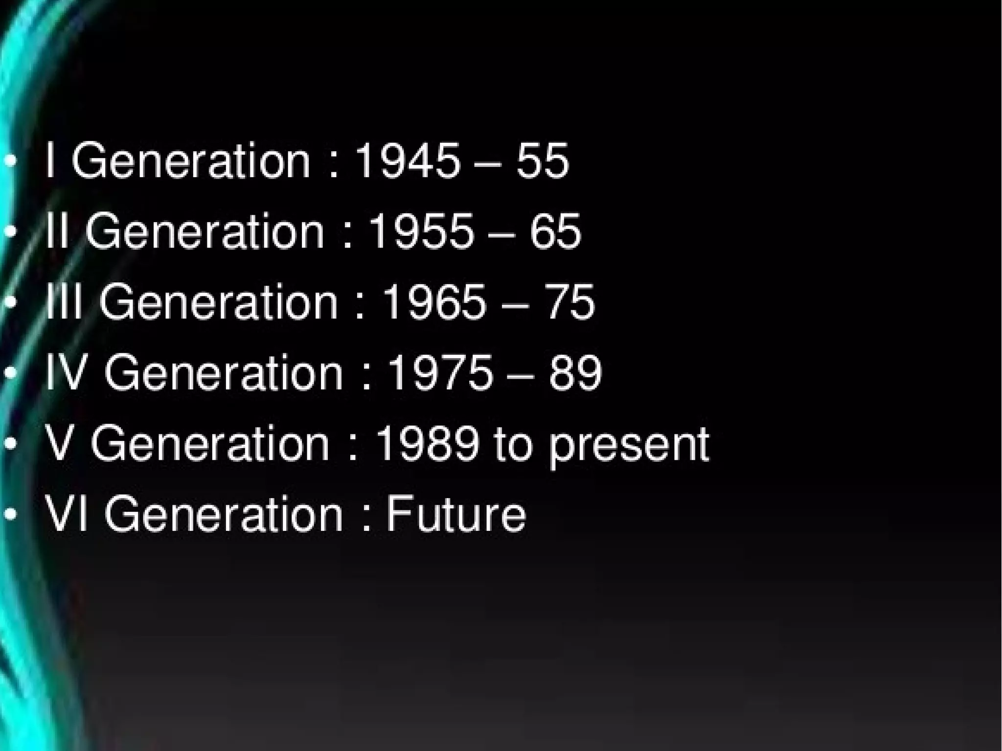 Computer Generation Odp