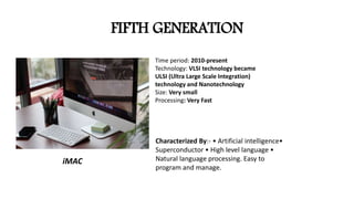 Computer Generation | PPTX | Computing | Technology & Computing