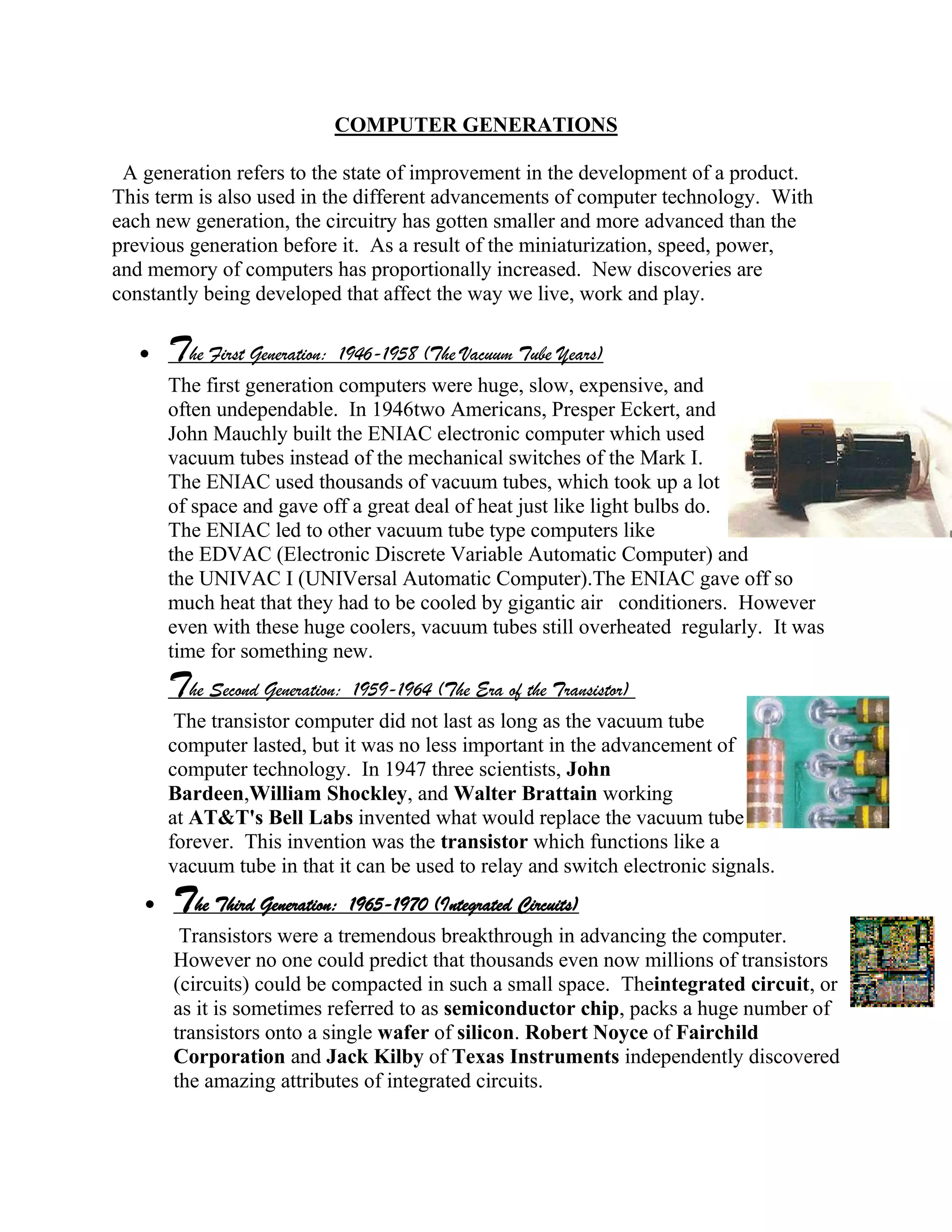 Computer generation1 | PDF