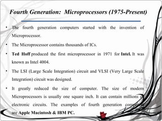 BEd ICT Computer Generation | PPT