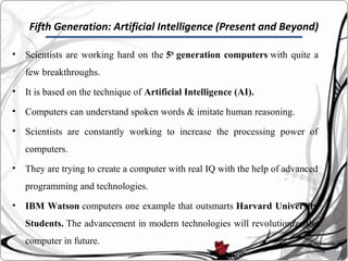 BEd ICT Computer Generation | PPT