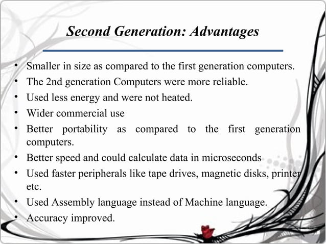 BEd ICT Computer Generation | PPT