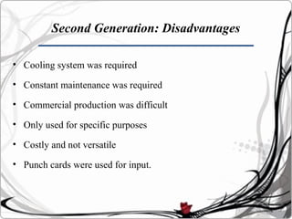 BEd ICT Computer Generation | PPT