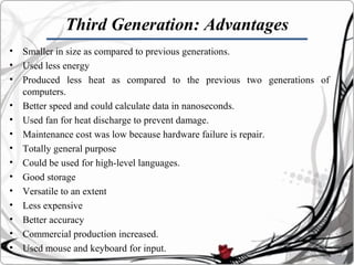 BEd ICT Computer Generation | PPT