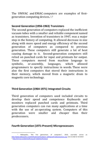Computer generations | PDF