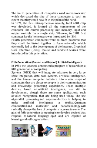 Computer generations | PDF