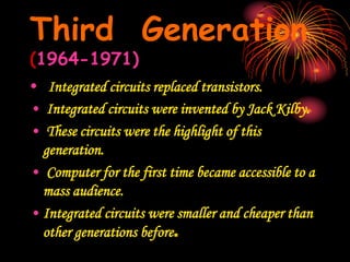 Computer generations | PPT | Technology & Computing