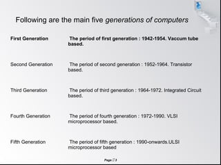 Computer generations | PPT