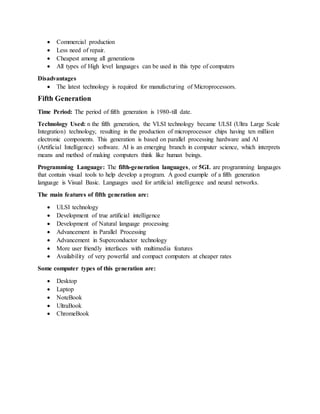 Computer generations | PDF