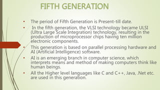 Computer Generations | PPTX | Computing | Technology & Computing