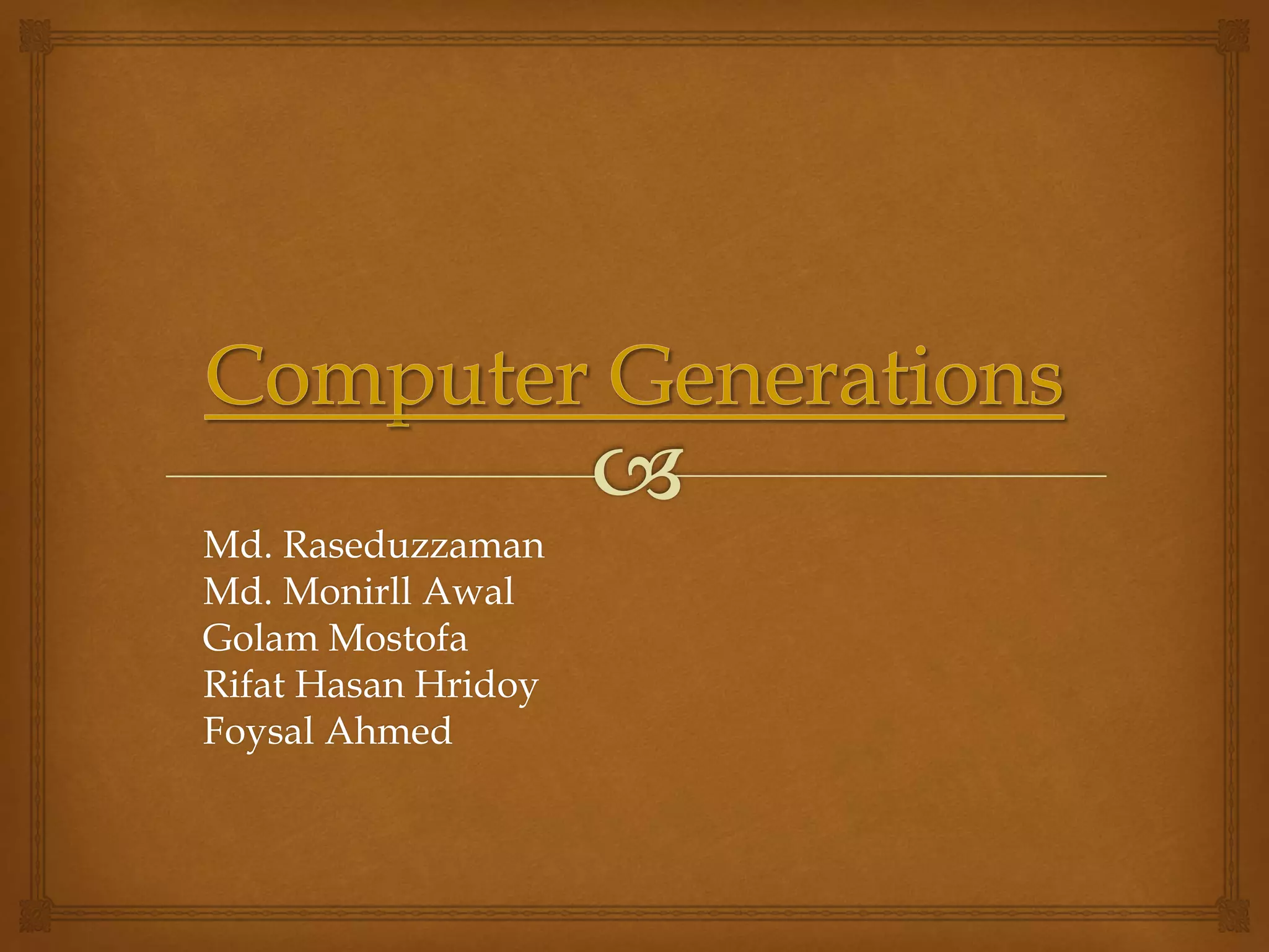 Computer generations powerpoint slide | PPTX | Desktops | Computing