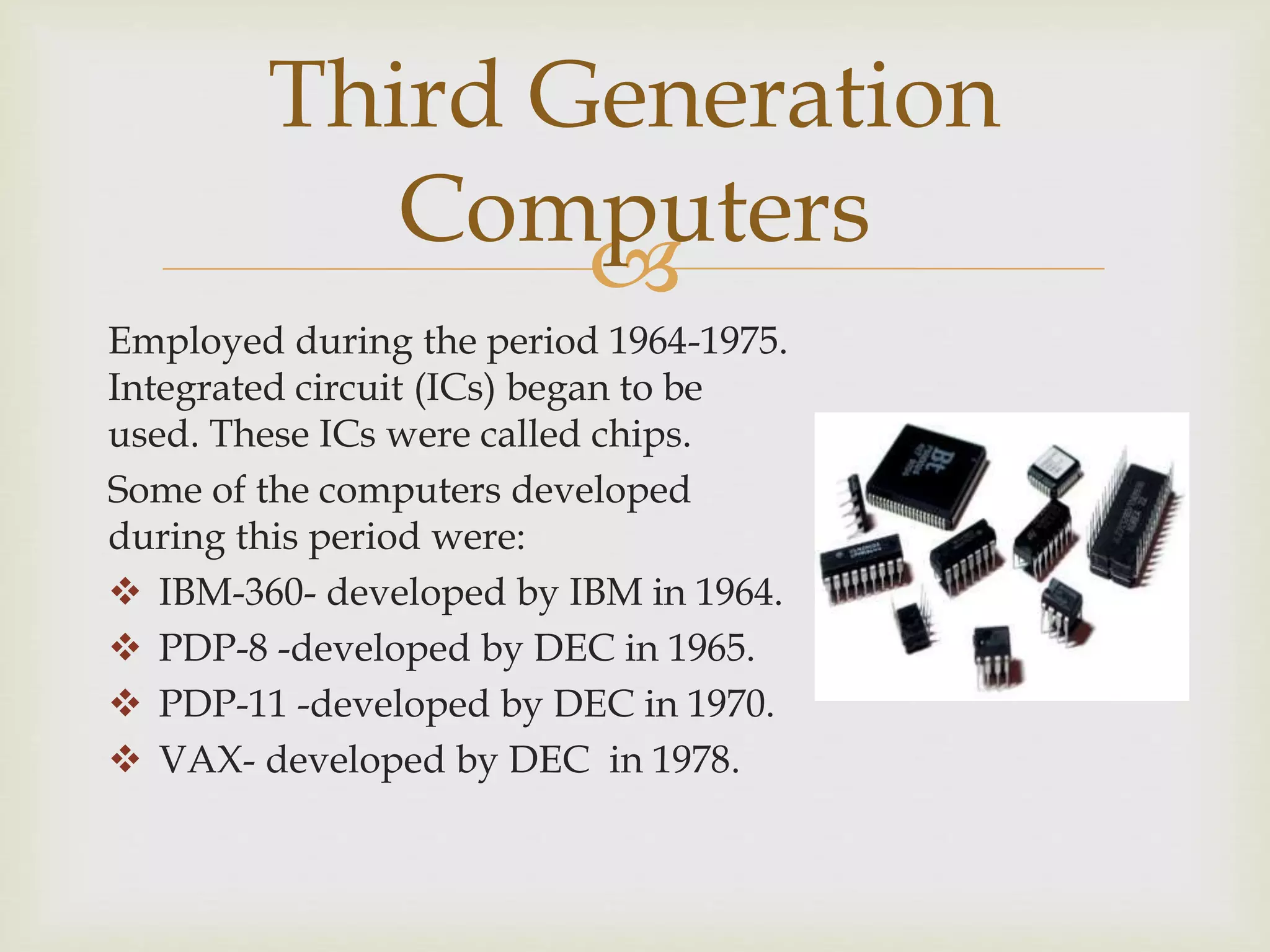 Computer generations powerpoint slide | PPTX