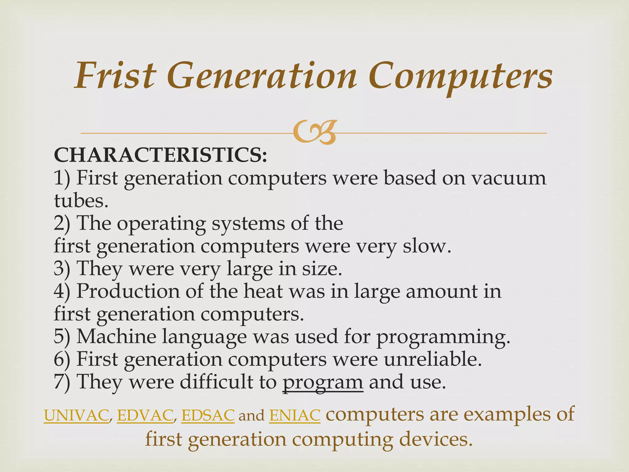 Computer generations powerpoint slide | PPTX