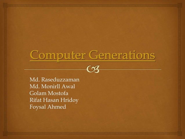 Computer generations powerpoint slide | PPTX | Desktops | Computing