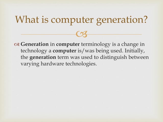 Computer generations powerpoint slide | PPTX | Desktops | Computing