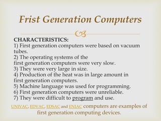 Computer generations powerpoint slide | PPTX