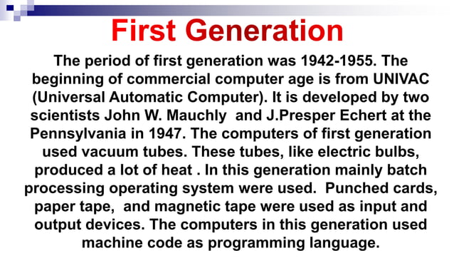 Ppt On Computer Generations Ppt