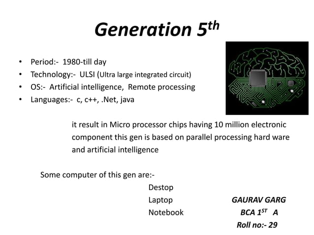 Computer generations | PPT