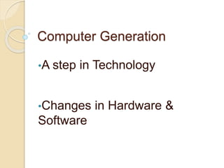 Computer generations | PPT
