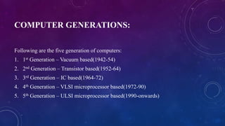Computer generations | PPT