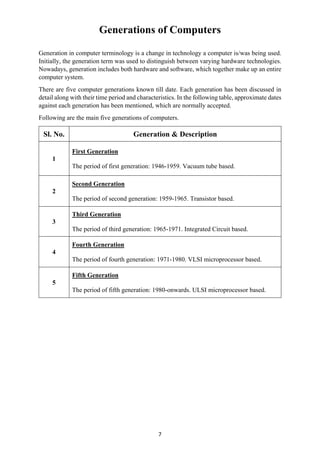 Computer & generations | PDF