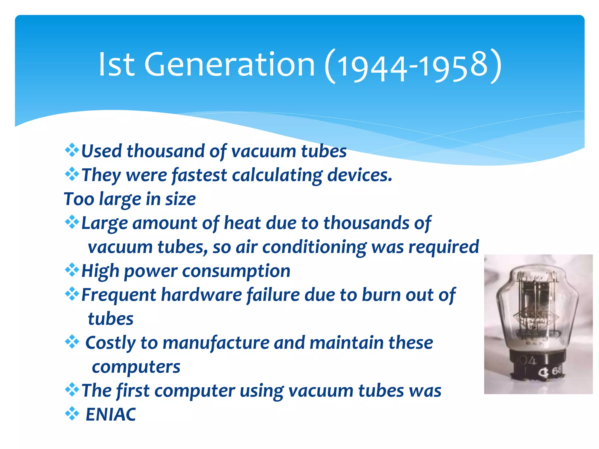 Computer generations copy | PPTX | Computing | Technology & Computing