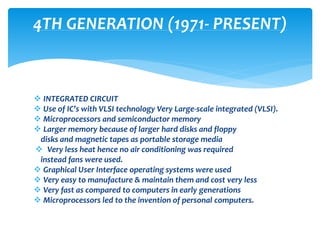 Computer generations copy | PPTX | Computing | Technology & Computing