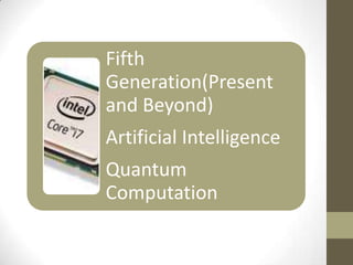 Computer generations & languages | PPTX | Programming Languages | Computing