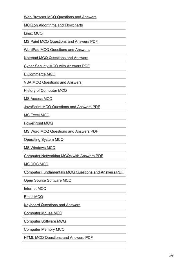 Computer GK 10000 MCQ PDF Questions for Competitive Exams | PDF | Operating Systems | Computer ...