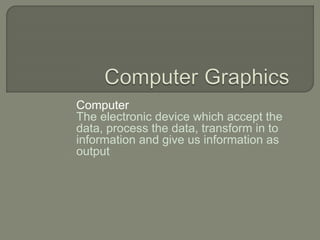 Computer graphics | PPT