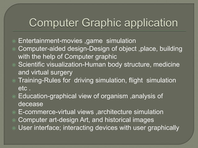 Computer graphics | PPT