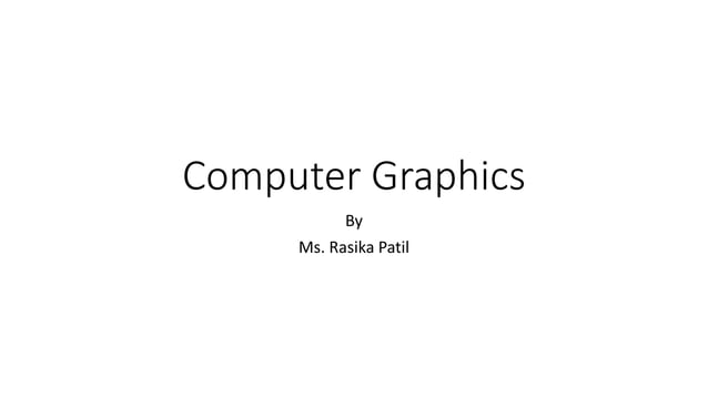 Computer Graphicspptx 3 D Graphics Computer Software And Applications