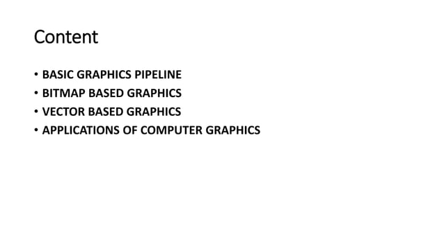 Computer Graphicspptx 3 D Graphics Computer Software And Applications