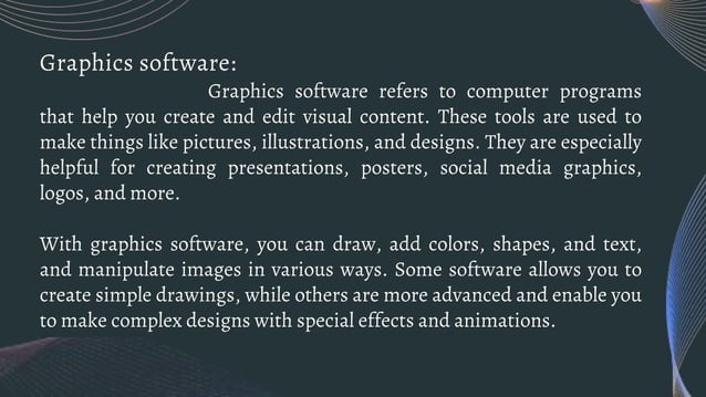 Introduction about Graphics Software | PPT
