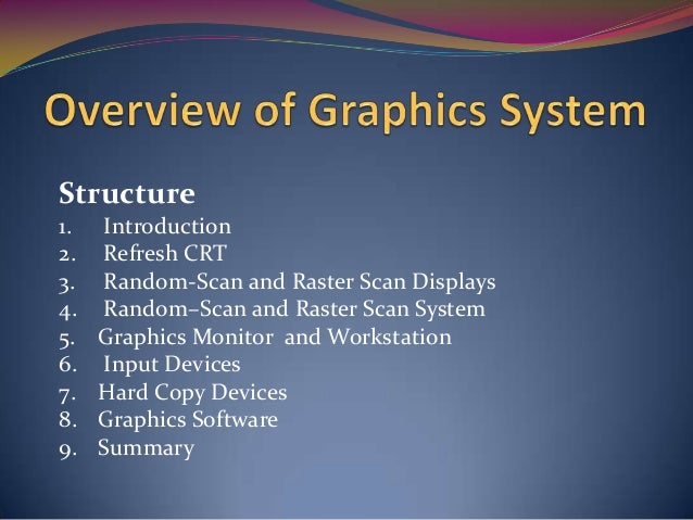 Overview of Graphics System