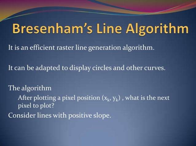 Chapter 3 Output Primitives | PPTX | Physics | Science