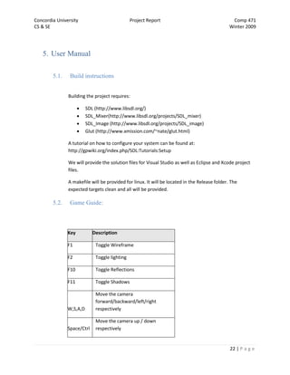 Computer Graphics 471 Project Report Final | PDF