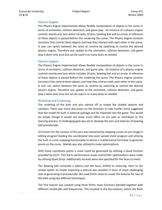 Computer Graphics 471 Project Report Final | PDF