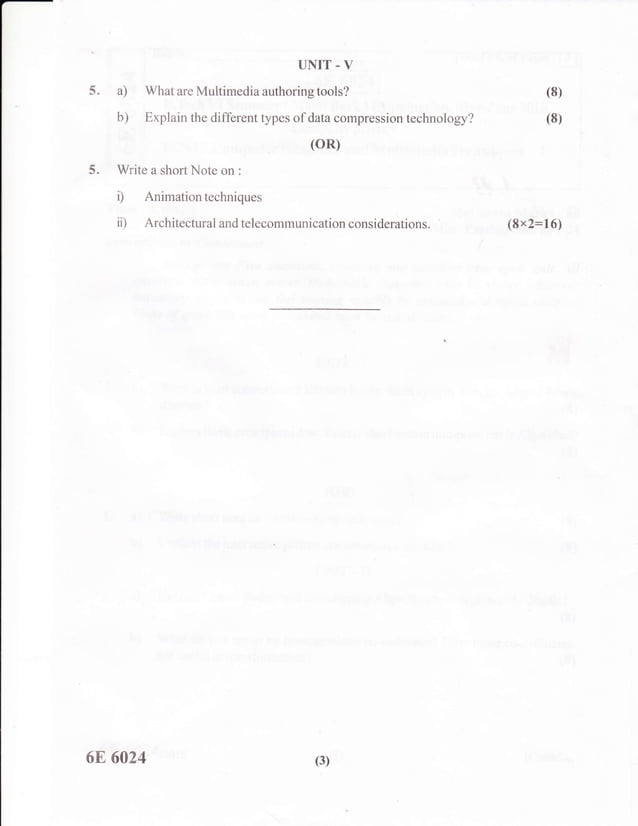 Computer Graphics and Multimedia Techniques Paper (RTU VI Semester) | PDF