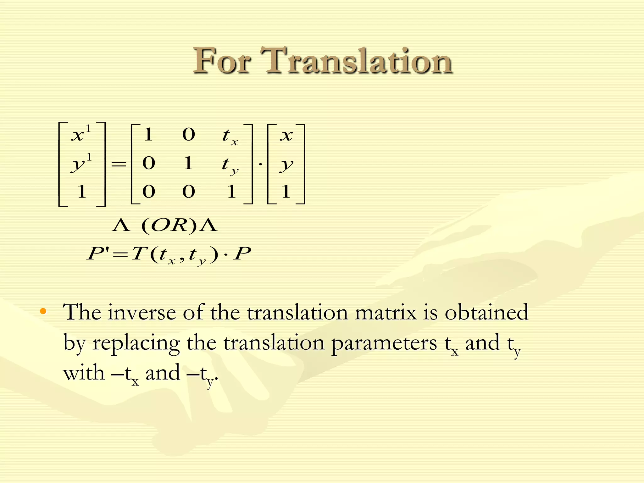 Computer graphics basic transformation | PPTX