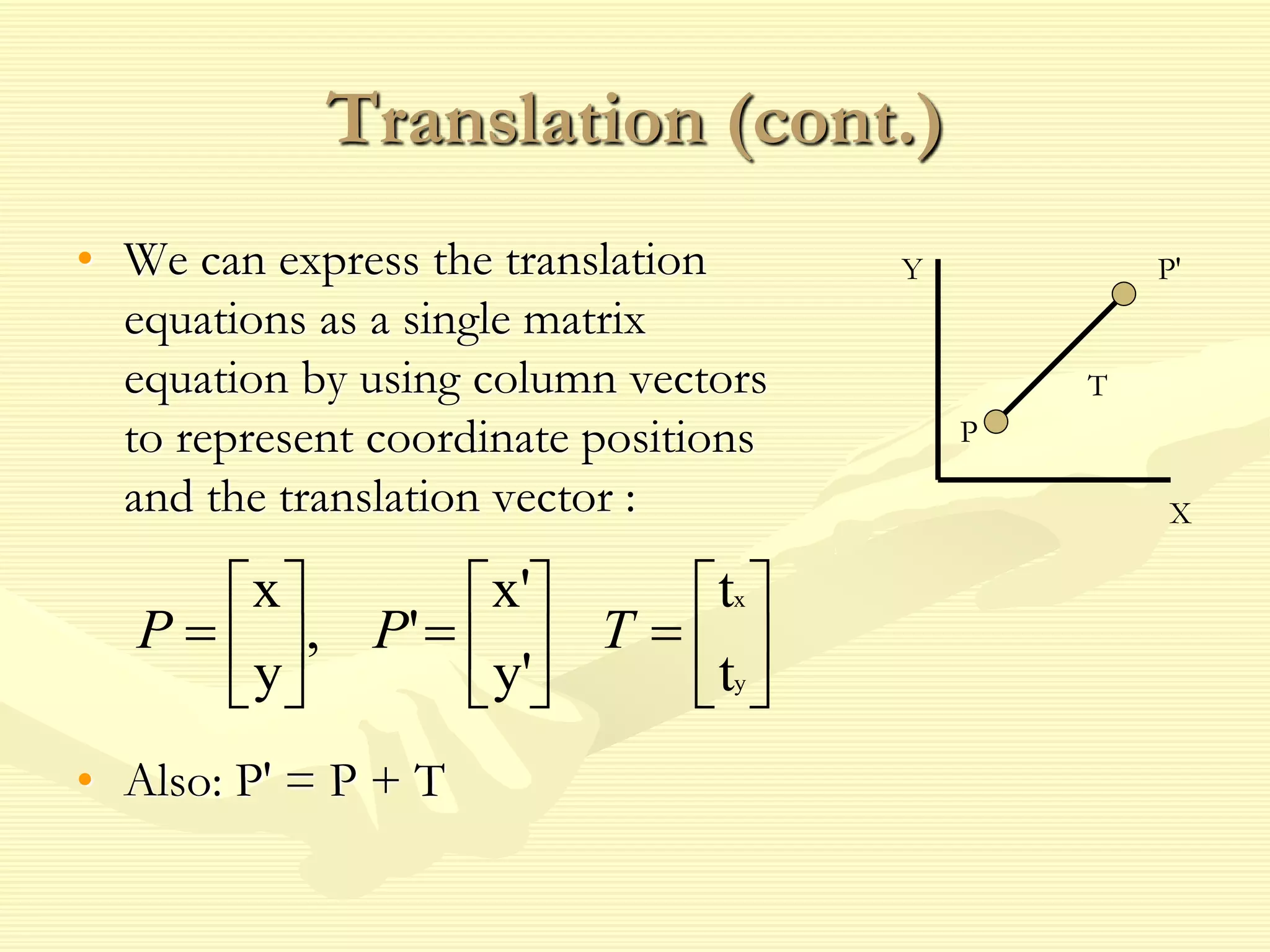 Computer graphics basic transformation | PPTX
