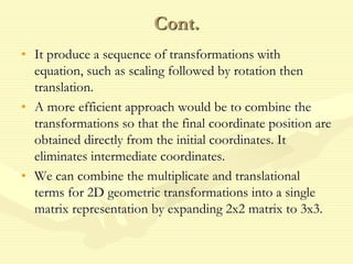 Computer graphics basic transformation | PPTX