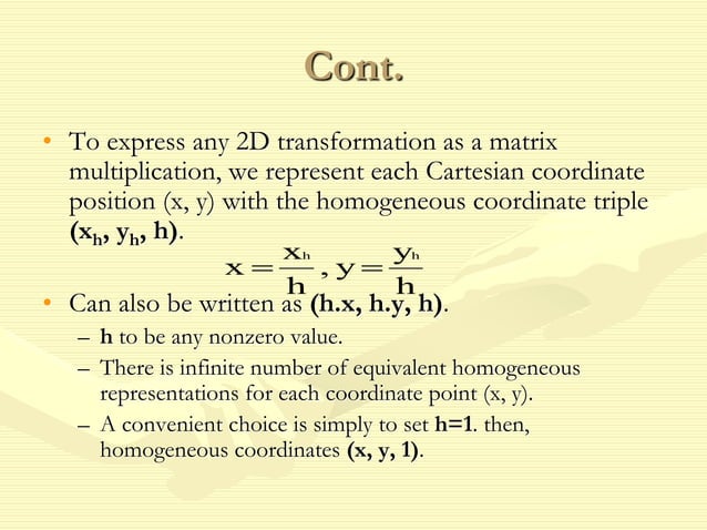 Computer graphics basic transformation | PPTX