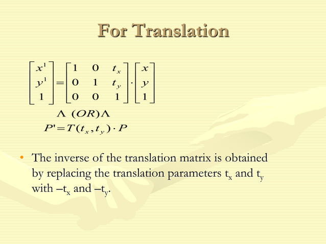 Computer graphics basic transformation | PPTX
