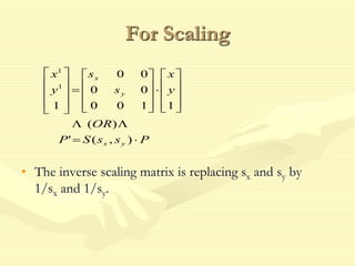 Computer graphics basic transformation | PPTX