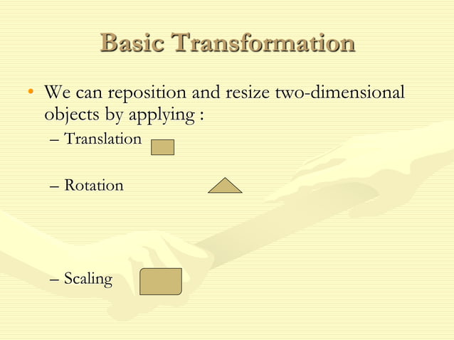 Computer graphics basic transformation | PPTX